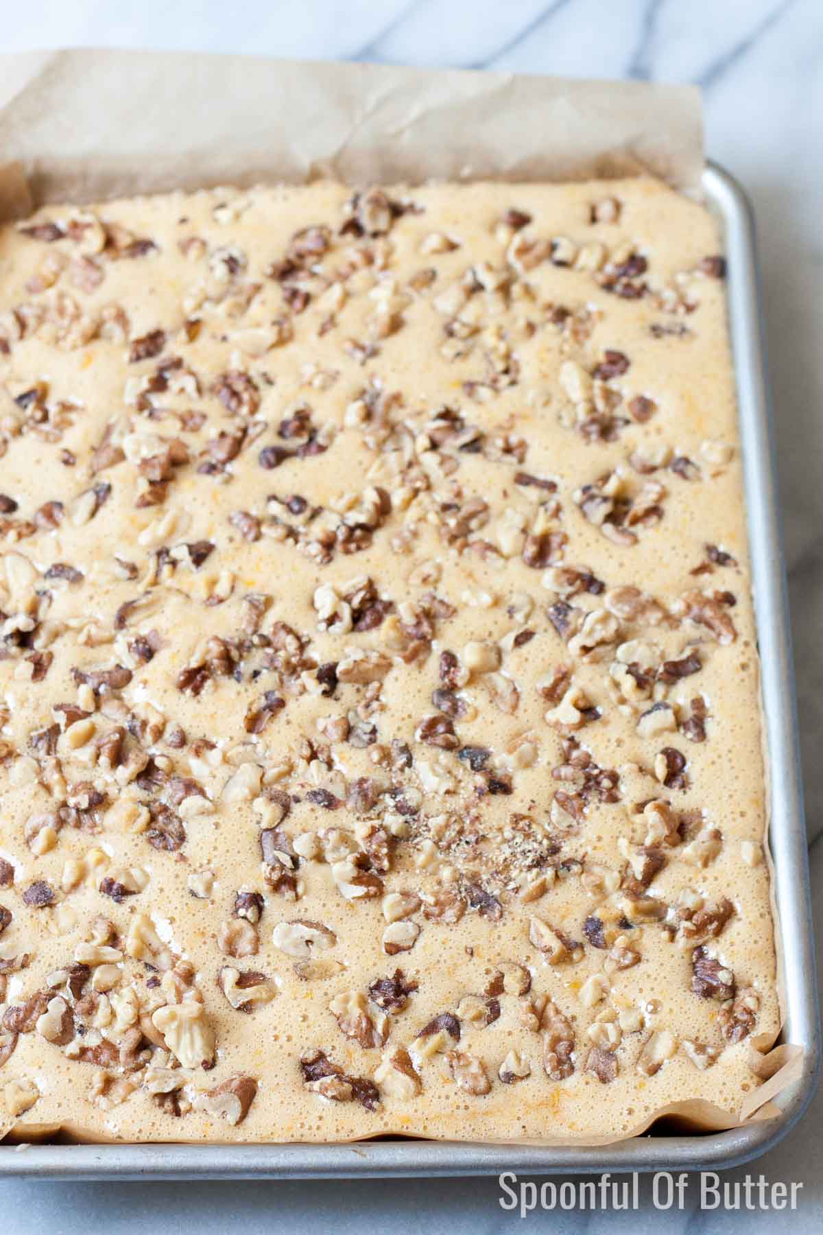 Mango Walnut Squares | bakeologie