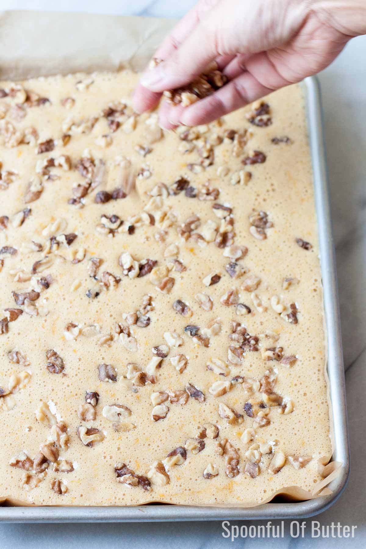 Mango Walnut Squares | bakeologie
