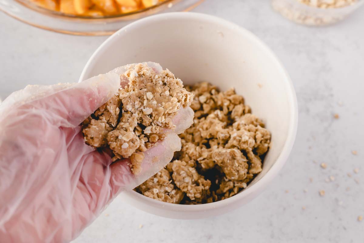 Peach Crisp (Super Easy!) | bakeologie